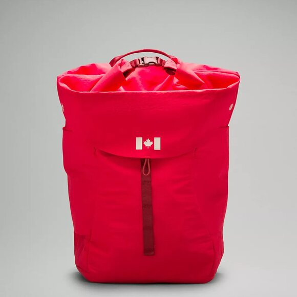 lululemon athletica | Bags | Lululemon X Team Canada Rolltop Backpack ...